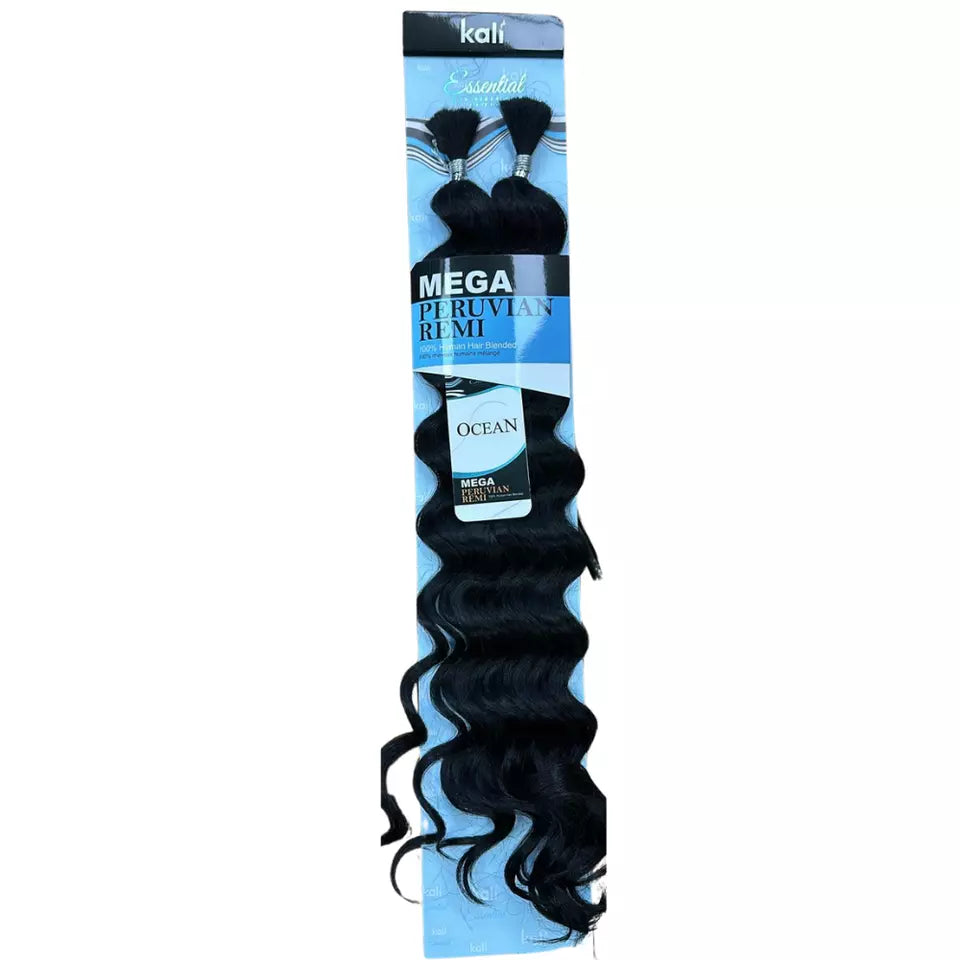 Kali Essential Mega Peruvian Remi 100% Human Hair Blended Ocean Wave B ...